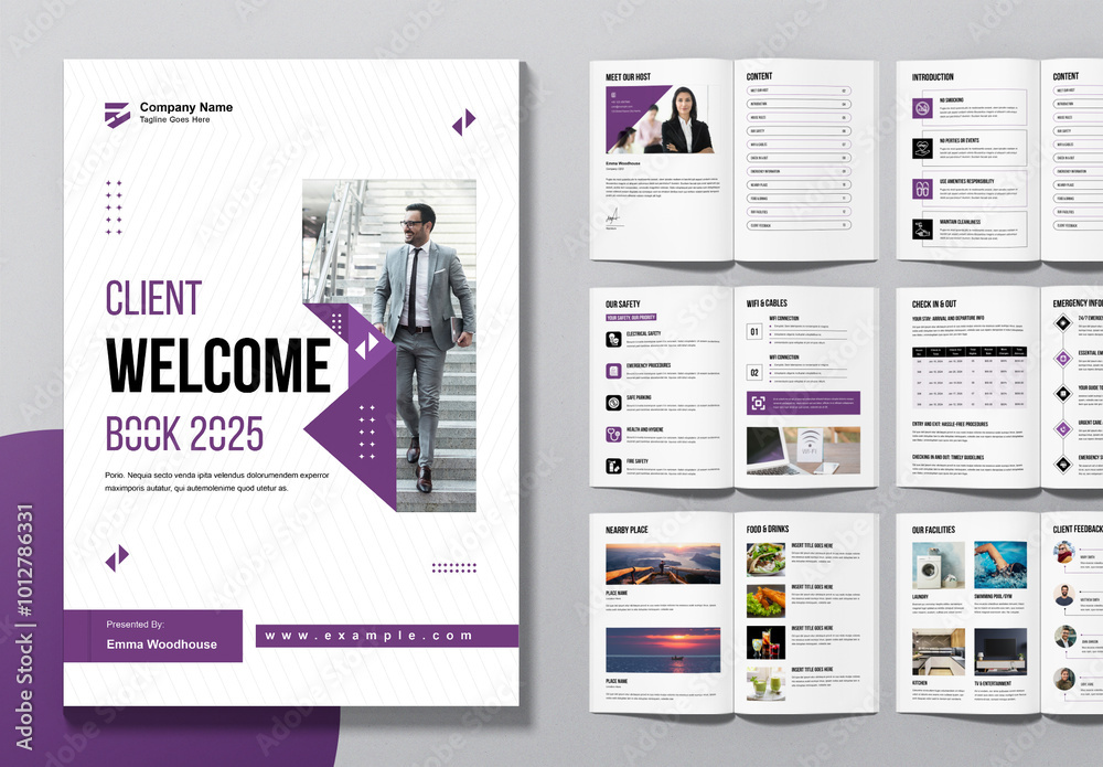 Client Welcome Book Tempalte Layout Stock Template | Adobe Stock