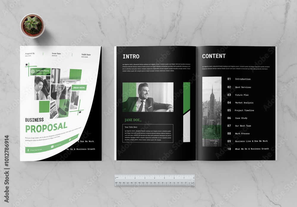 Creative Business Proposal Template Layout Stock Template | Adobe Stock