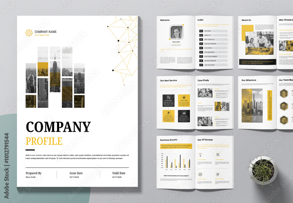 Company Profile Template Layout Stock Template | Adobe Stock