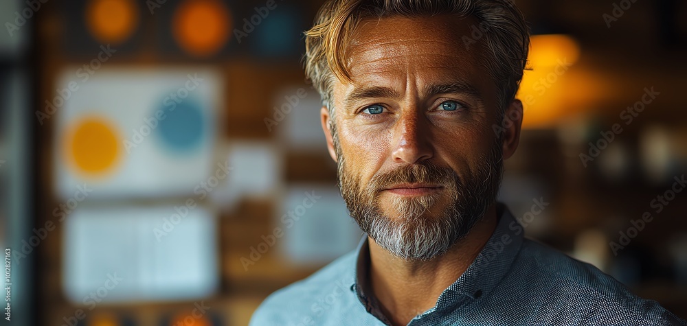 LGBTQ professional giving a presentation in a modern office ...