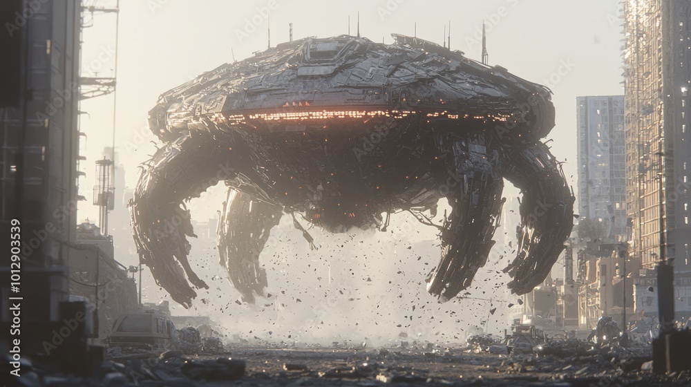 Digital Threat: Colossal AI Robot Breaching Fortified Bunker in Ray ...