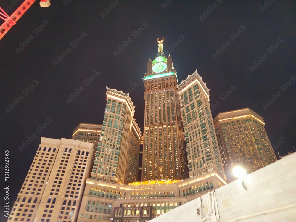 Mecca, Saudi Arabia, June 8 2024: The Clock Towers near Kaaba, a ...