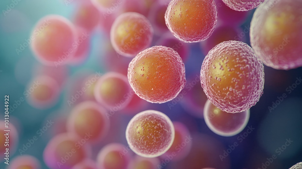 Staphylococcus epidermidis, a loose aggregation of spherical bacteria ...