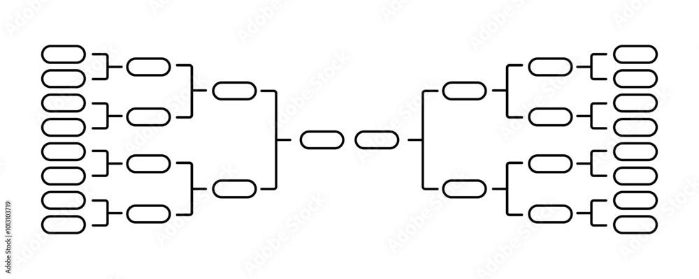 Tournament chart structure in minimalistic style. Sport leadership ...