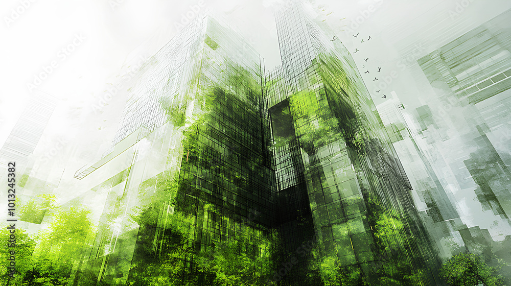 Photo & Art Print sustainable green building practices in architectural ...