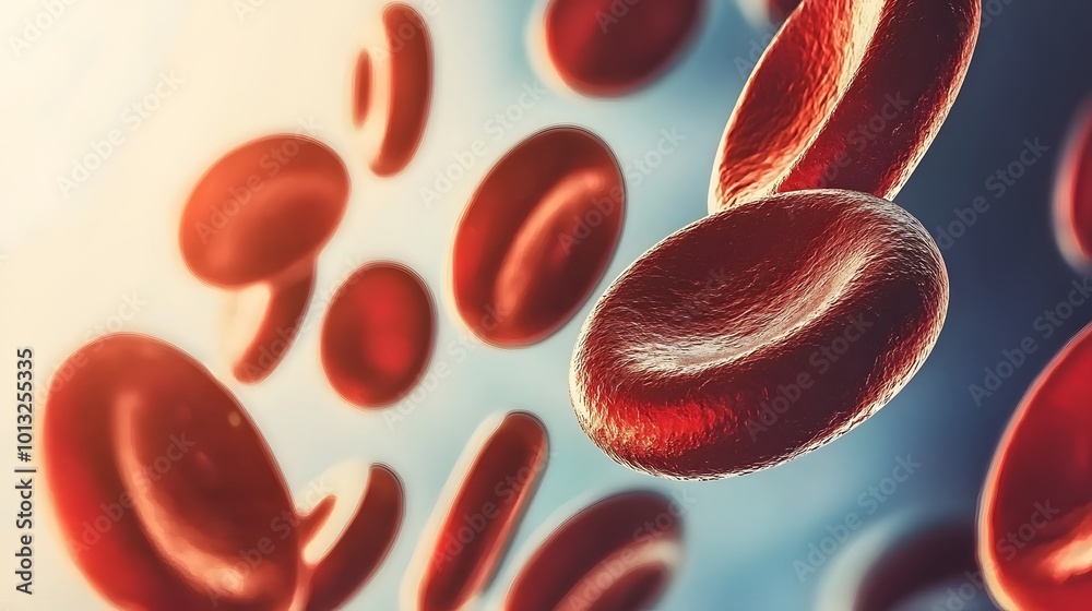 Hemoglobin Hues:components of our blood. Close-up of hemoglobin ...