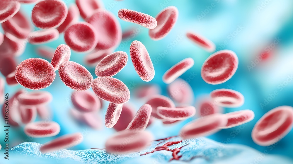Thrombocyte Tango:components of our blood. Platelets swirling around a ...
