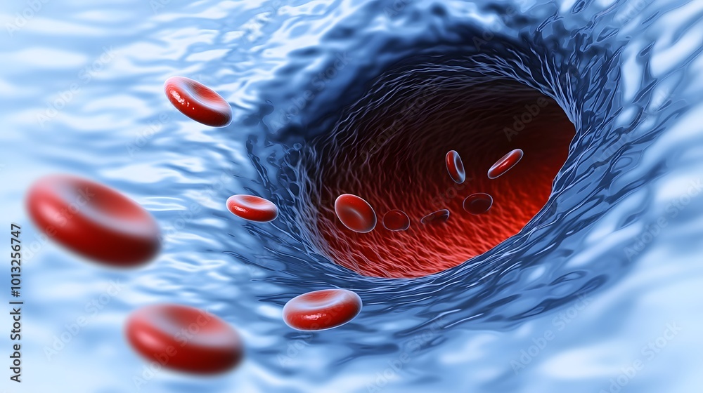 Thrombocyte Tango:components of our blood. Platelets swirling around a ...