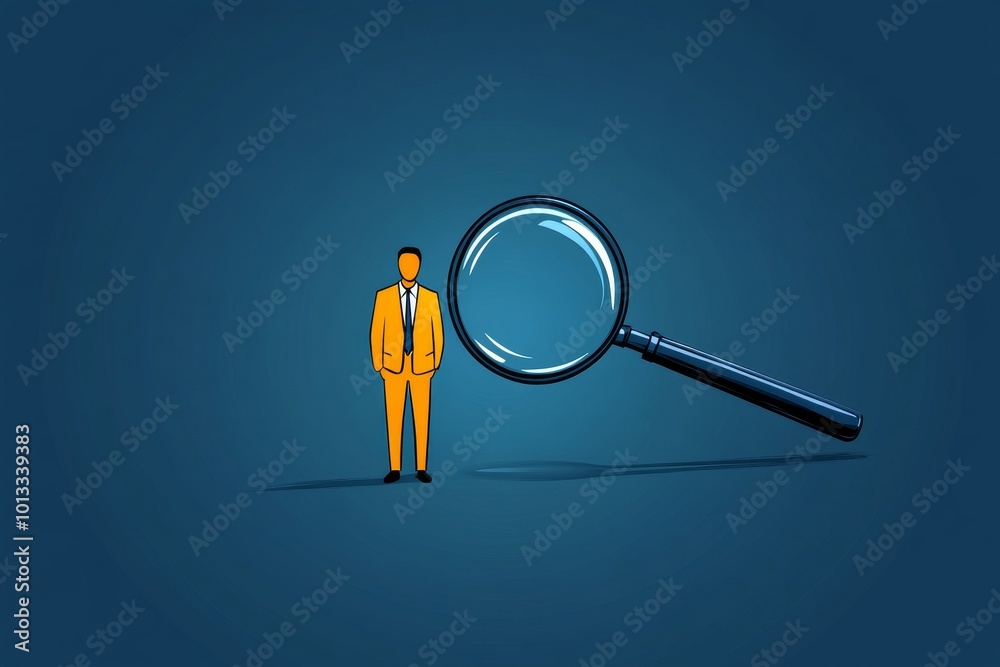 Outstanding winner candidate for job position, stand out from the crowd ...