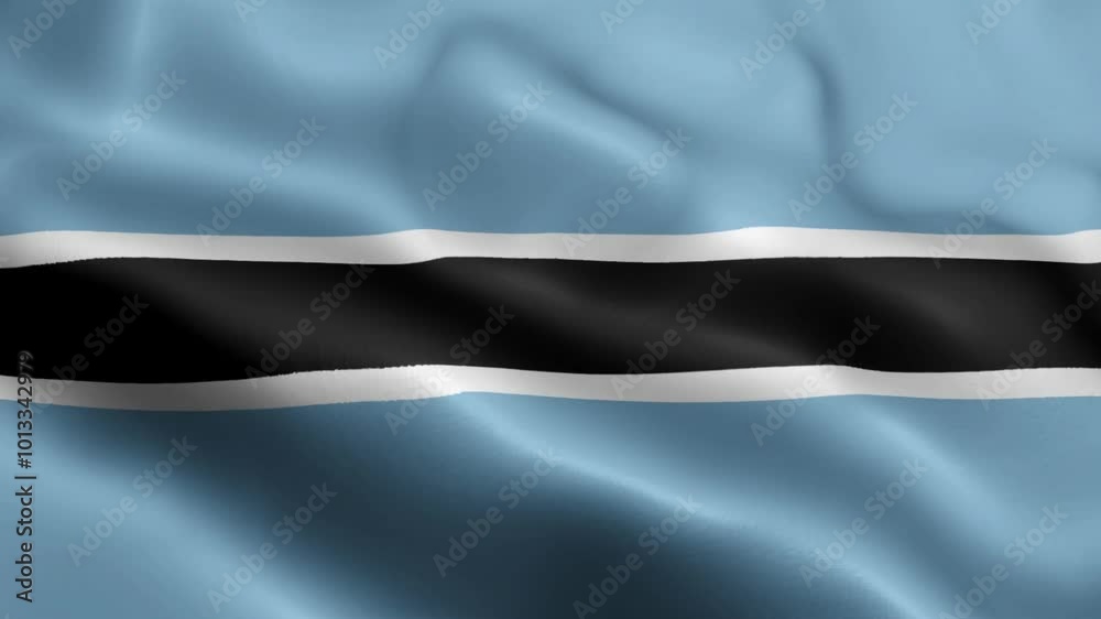 4k render Botswana Flag video waving in wind Botswana Flag Wave Loop waving in w Stock Video ...