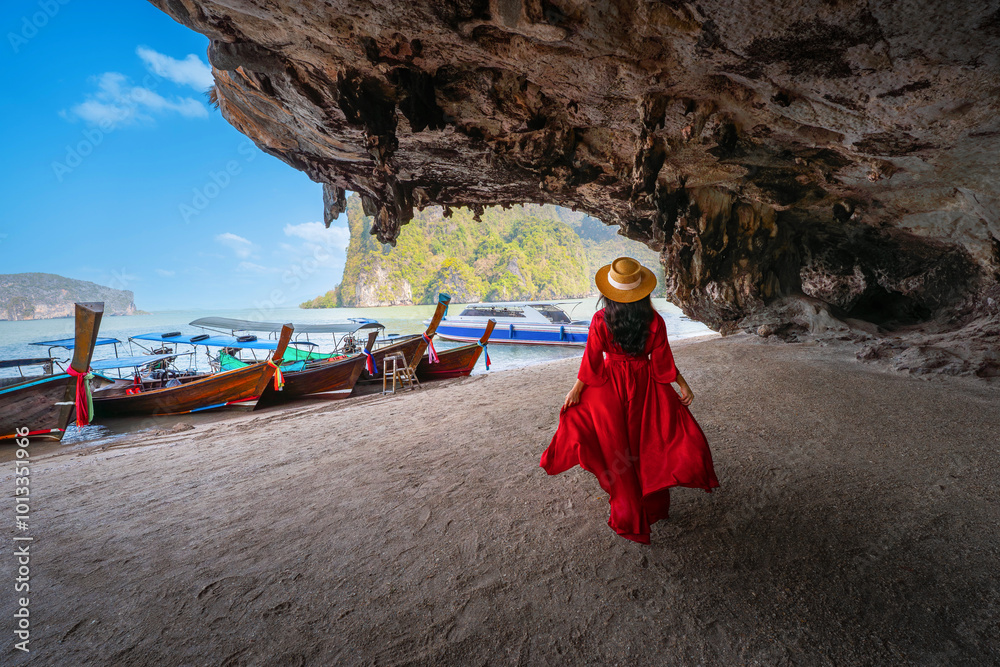 Koh Tapu (James Bond Island) is a famous sea tourist attraction in ...