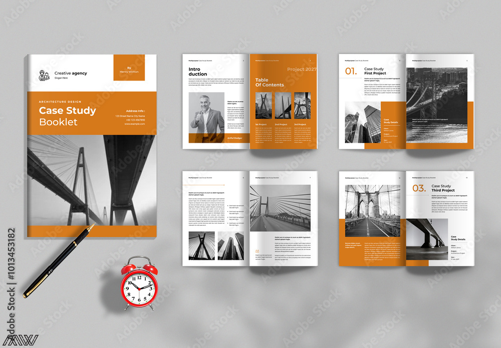 Case Study Booklet Template Stock Template | Adobe Stock