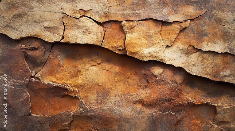 weathered canyon wall texture, deep crimson and russet hues, intricate ...