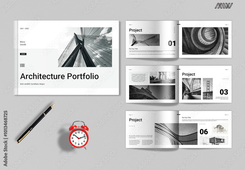 Architecture Portfolio Landscape Template Stock Template | Adobe Stock