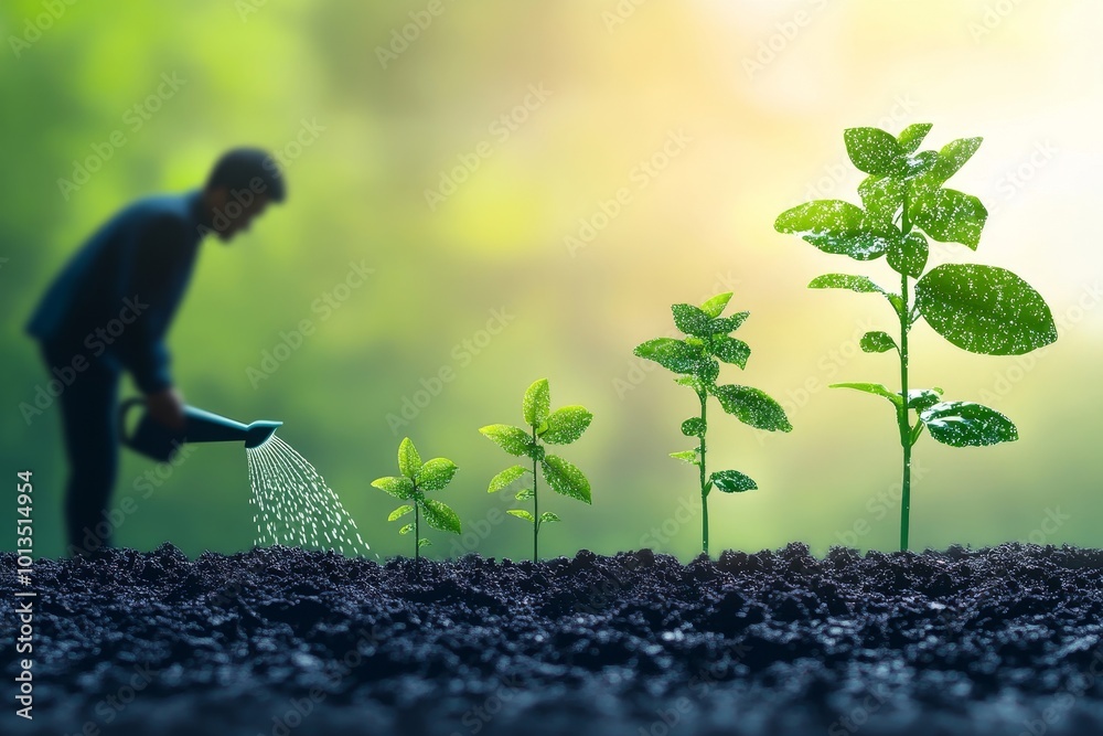 Growth mindset, personal development or improvement, training to ...