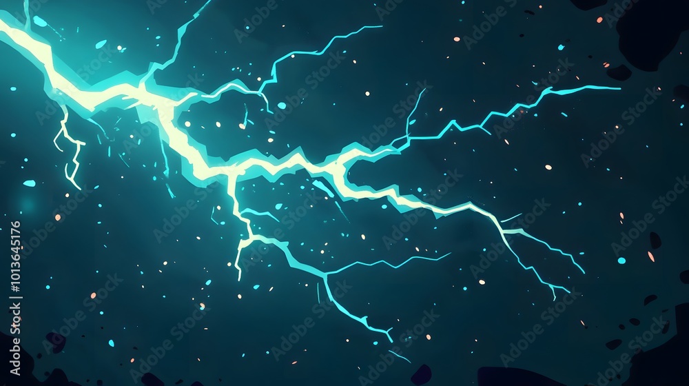 Cartoon lightning animation frames set, including electric strikes ...