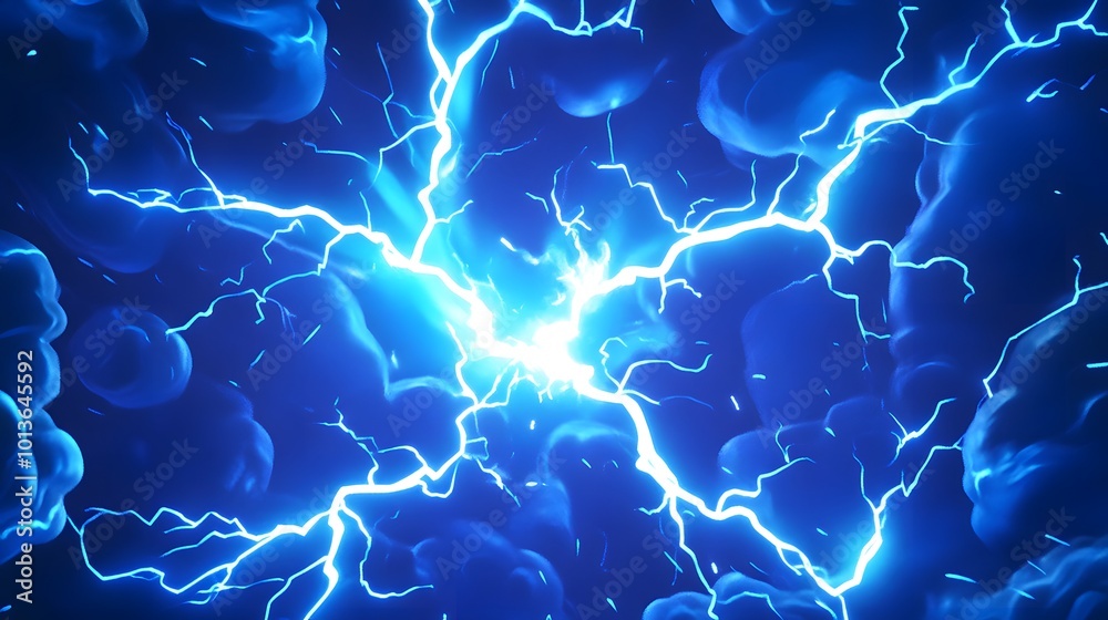 Cartoon lightning animation frames set, including electric strikes ...