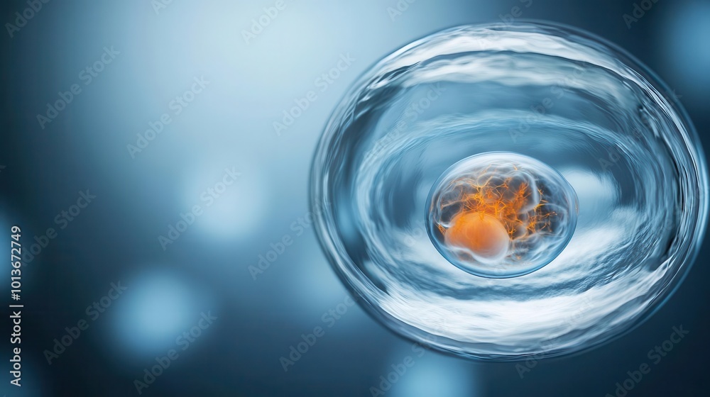 Microscopic view of an embryo at its earliest stage, highlighting the ...