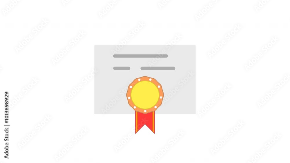 Certificate with gold seal and red ribbon suitable for awards, diplomas ...