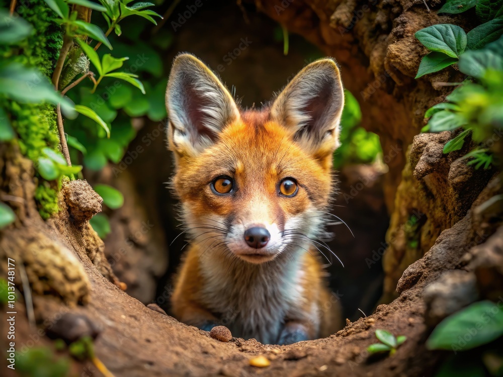 Exploring the Depth of a Fox Den: Nature's Hidden Habitat Beneath the ...