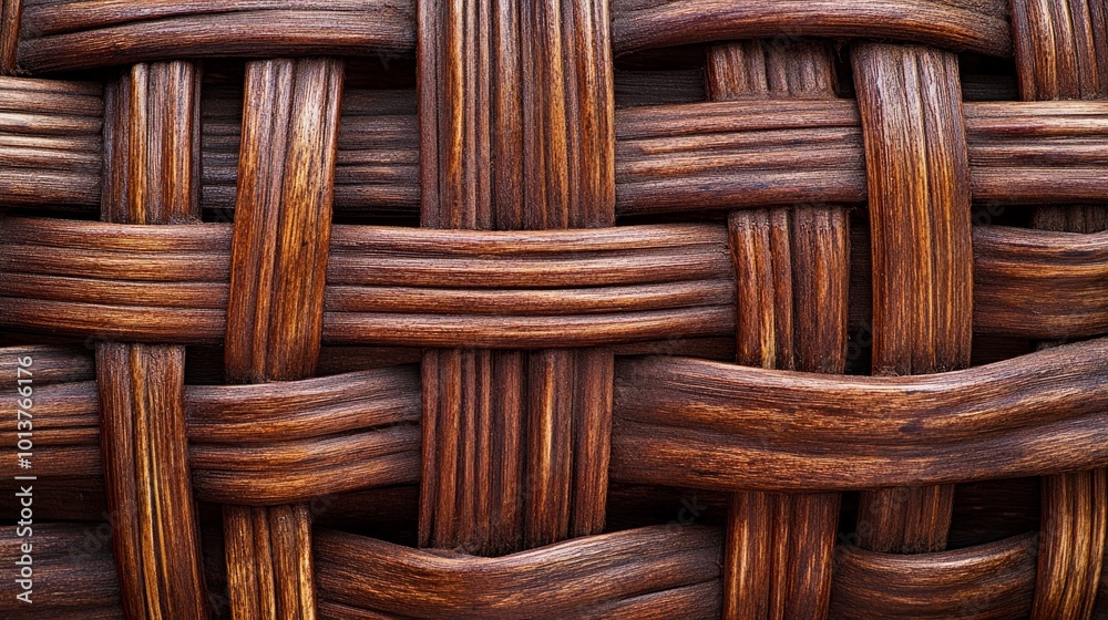 Wicker Basket Weave Texture: Close-up of a wicker basket weave pattern in natural brown tones ...
