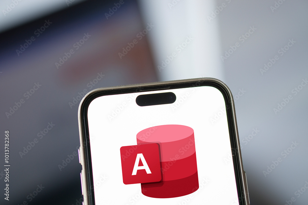 Dhaka, Bangladesh- 05 Oct 2024: Microsoft Access logo is displayed on ...