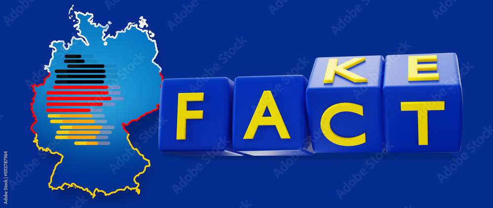 map of Germany creative as the colors of the political party AFD in ...