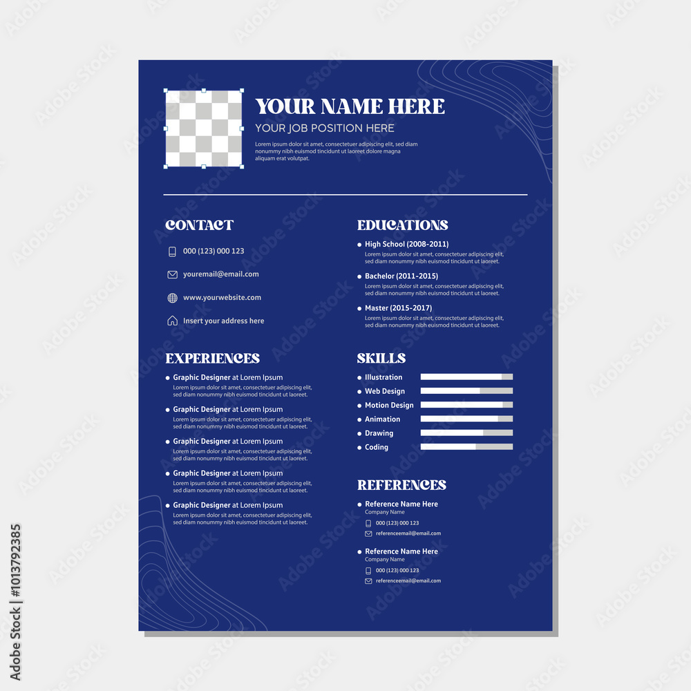 Business Job Applications CV and Resume template elegant stylish clean ...