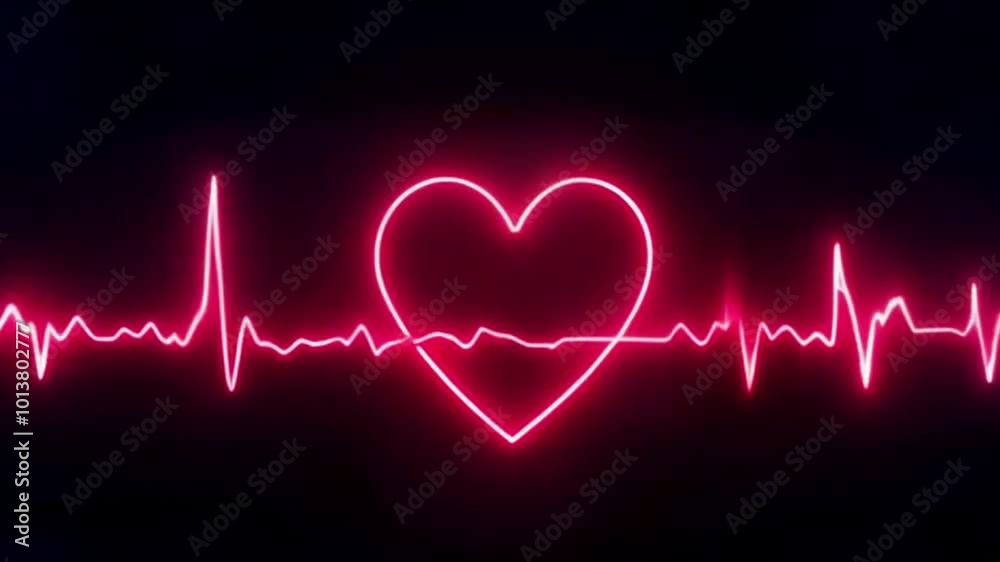 heart beat cardiogram animation. healthcare patient, medical exam ...