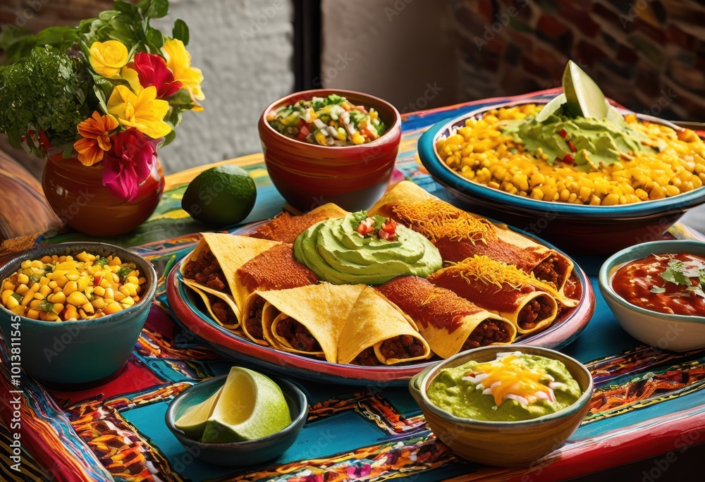 colorful flavorful displays traditional mexican dishes featuring rich ...