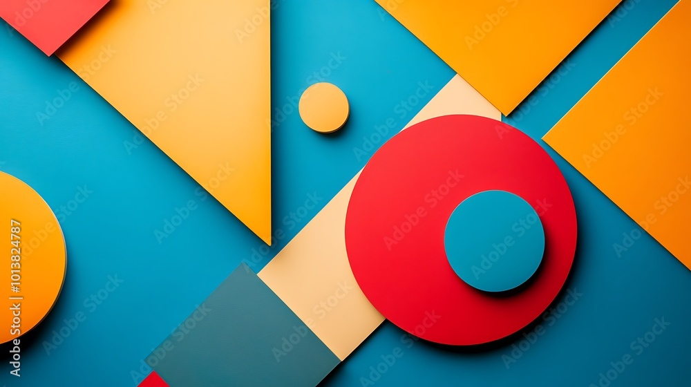 A vibrant background featuring a playful arrangement of overlapping ...