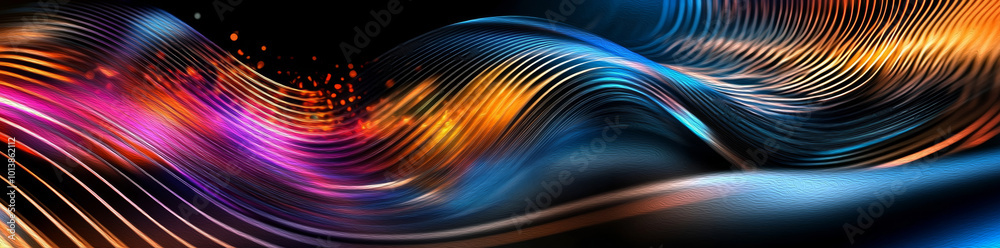 Abstract Liquid Light Show: Vibrant, swirling waves of color in a mesmerizing, abstract artwork ...
