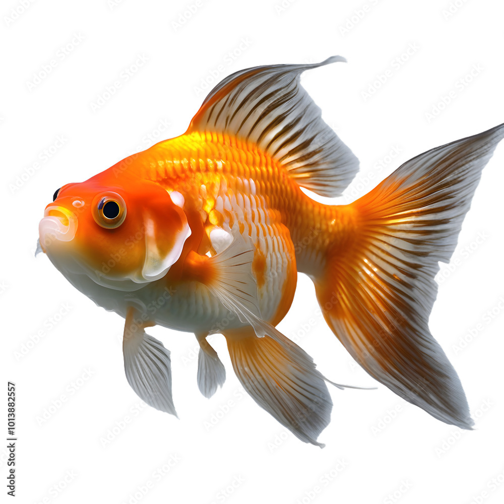 Oranda goldfish. png isolated background. transparent background Stock ...