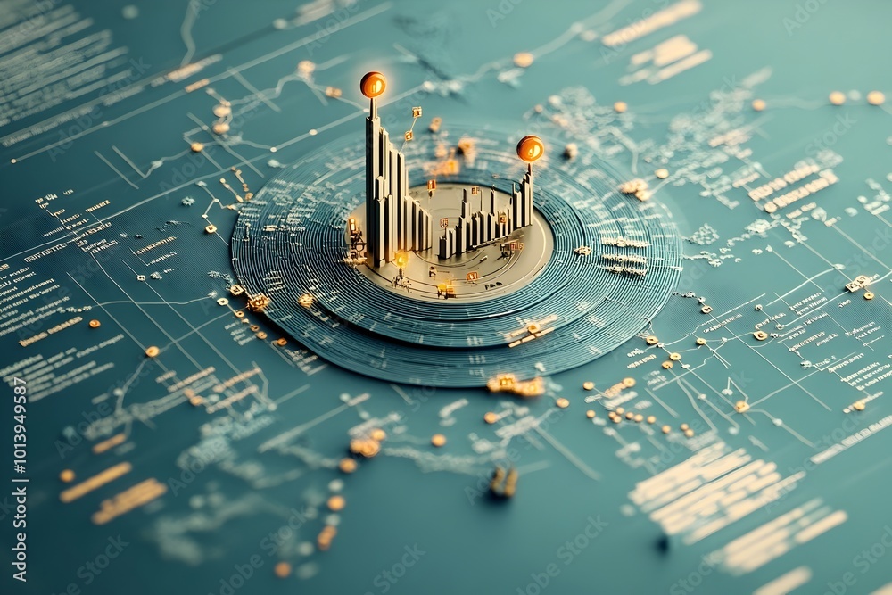 Magnified Perspective on a Captivating Blue Toned Market Performance ...