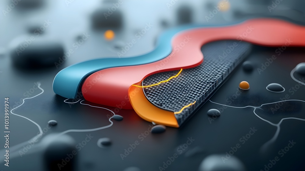 Graphene Supercapacitor A 3D Rendered Flat Design Showcasing the Future ...