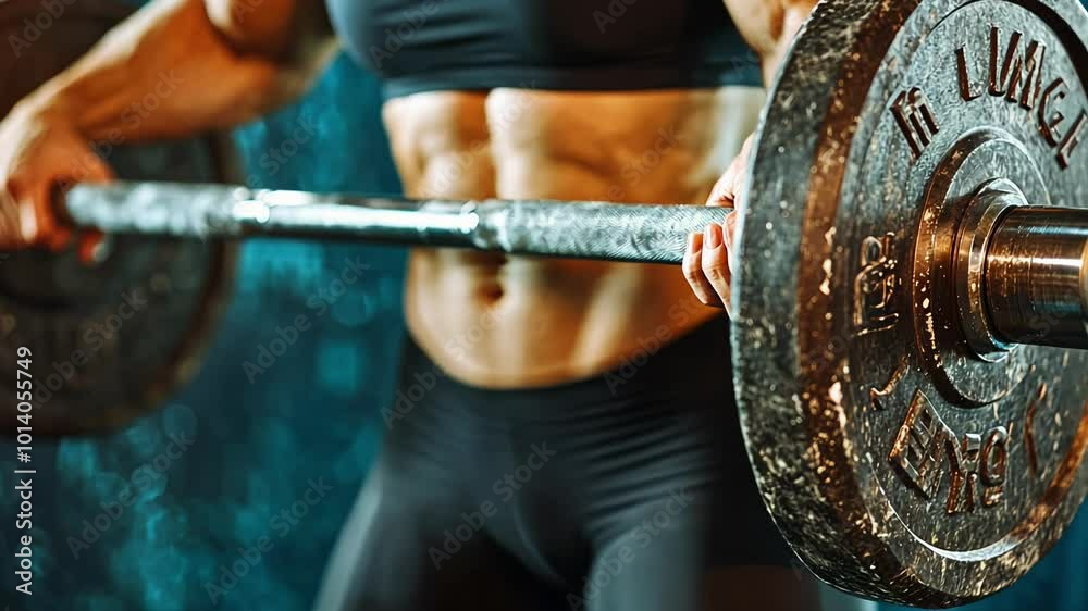 Watch as a dedicated individual performs various weightlifting ...