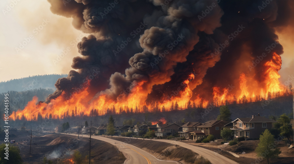Evacuation orders are issued as the wildfire spreads rapidly, forcing ...