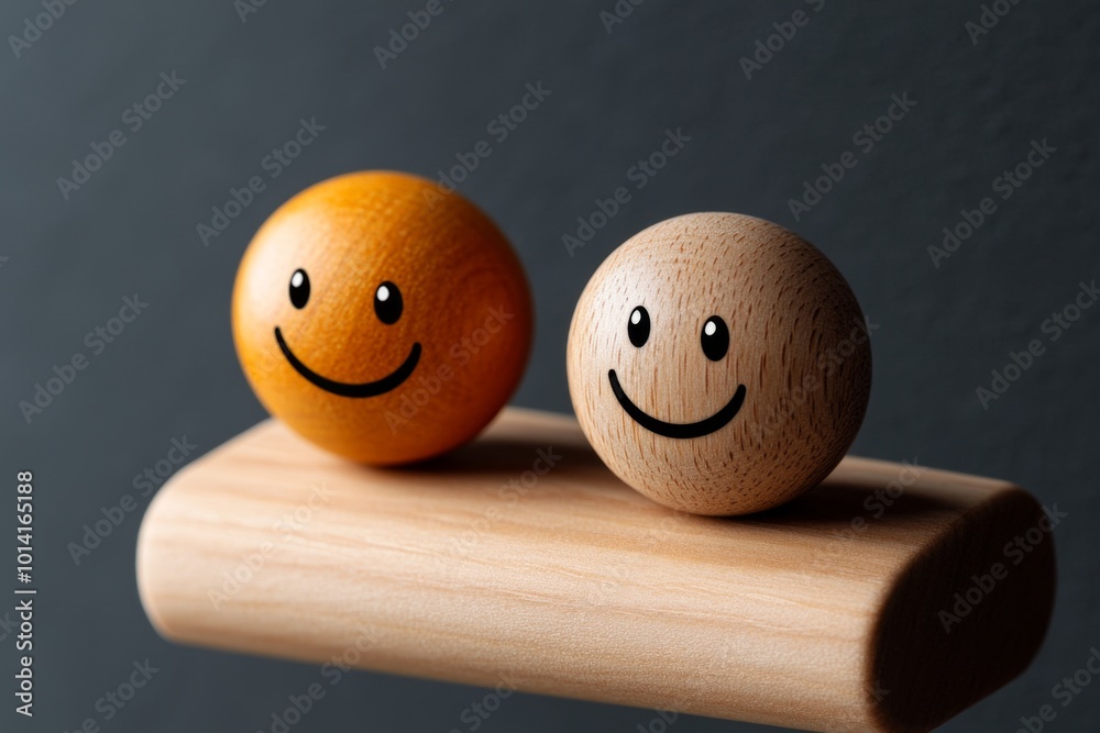Minimalist depiction of a scale balancing happiness and utility ...