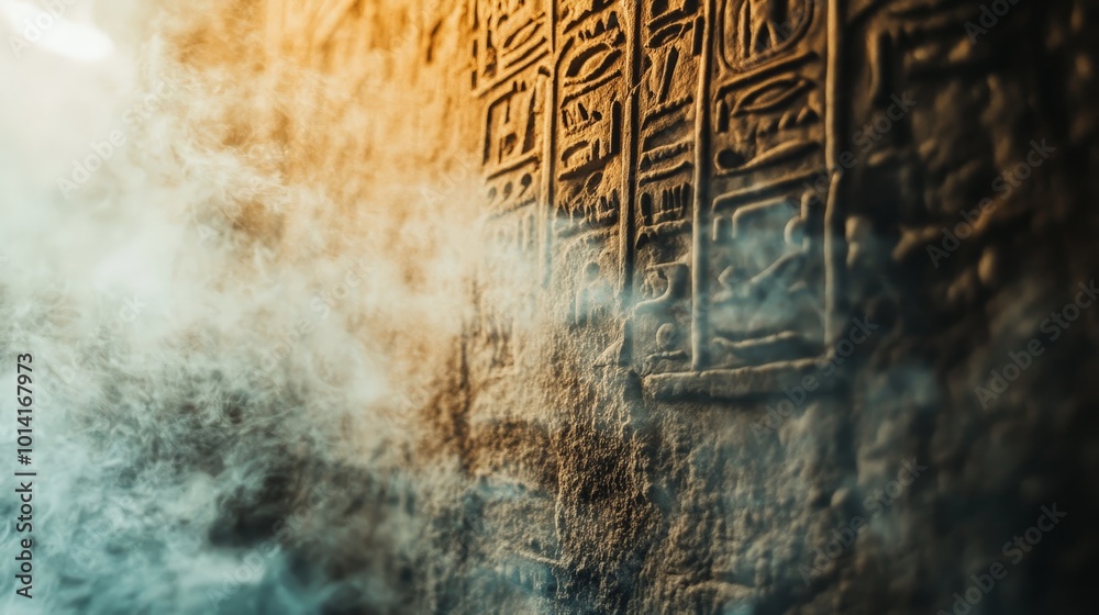 Quote over a background of hieroglyphs on a stone wall, evoking the ...