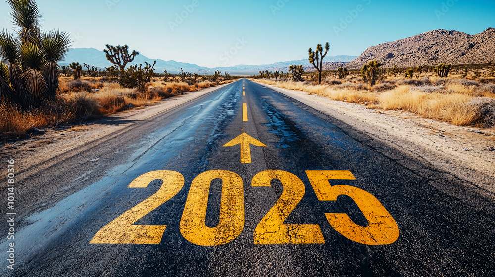 Road to 2025: Journey Into the Future Stock Photo | Adobe Stock