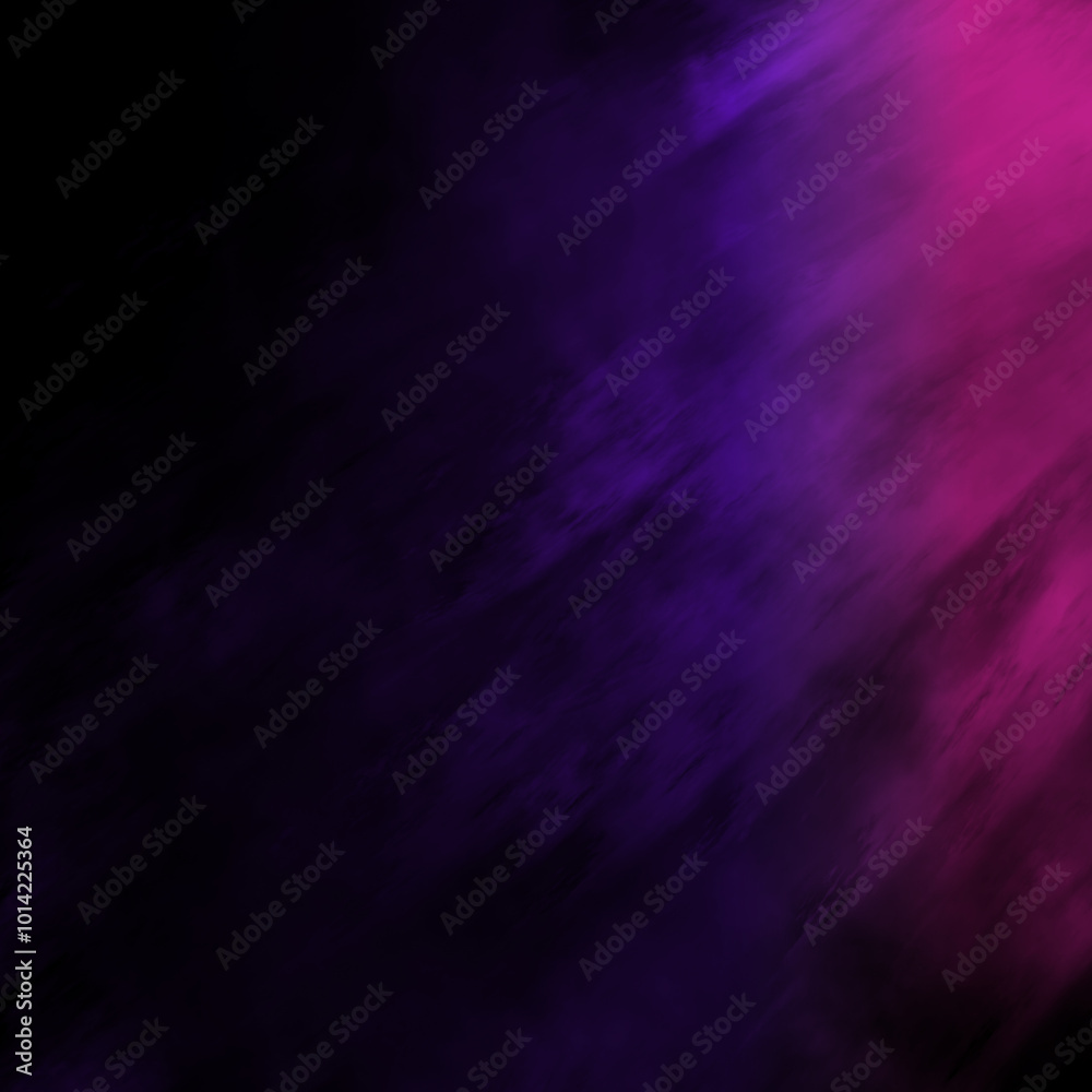 Abstract blue purple violet color puffs of smoke swirl overlay on black ...