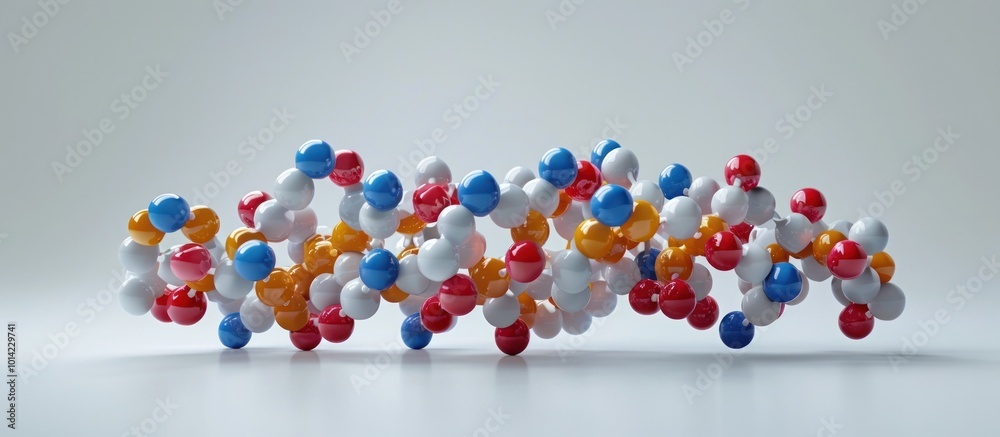 Detailed digital depicting the molecular structure of an organic ...