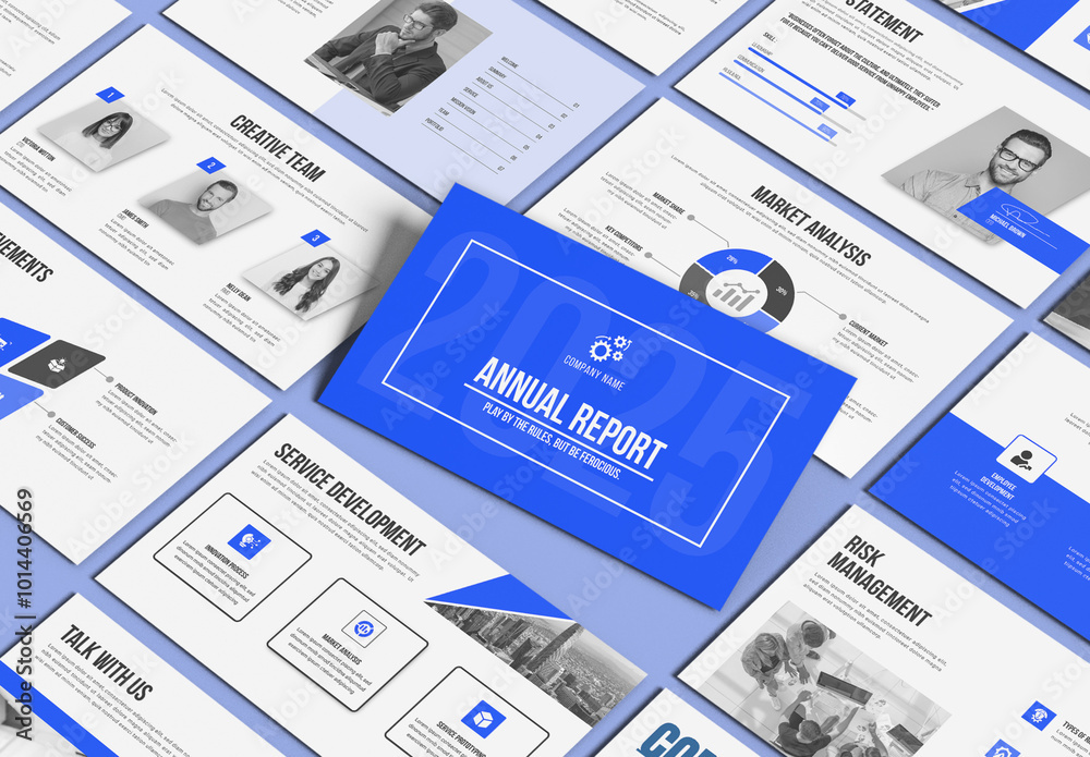 Annual Report Presentation Template Stock Template | Adobe Stock