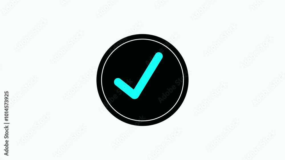 Simple Check mark icon, positive tick symbol of approved, success ...