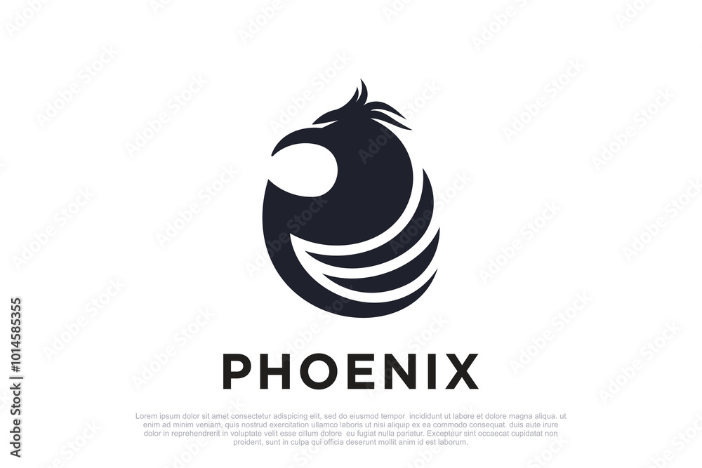 Phoenix logo design unique concept Premium Vector Stock Vector | Adobe ...