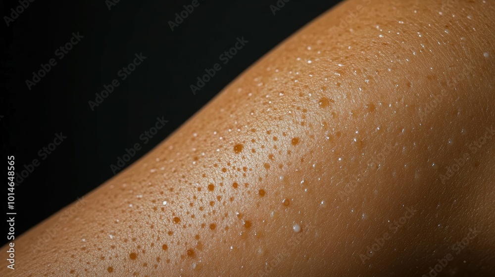 Dramatic high-contrast image of a person's arm displaying the ...