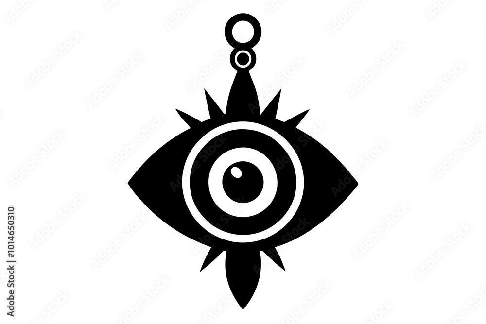 Turkish Evil Eye The Iconic Protective Amulet in Silhouette Vector ...