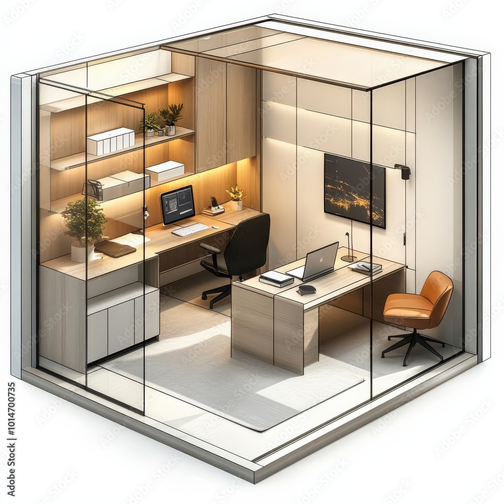 Design a layout for two separate rooms within a 20-square-meter space ...