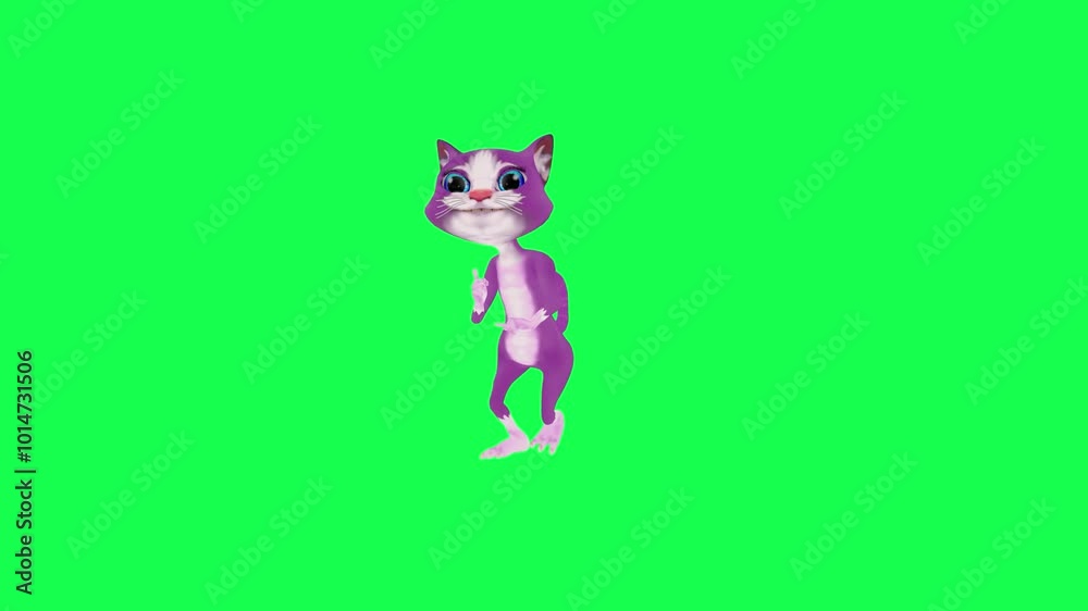 Vidéo Stock 3D animated purple magic speaker cat strangling someone ...