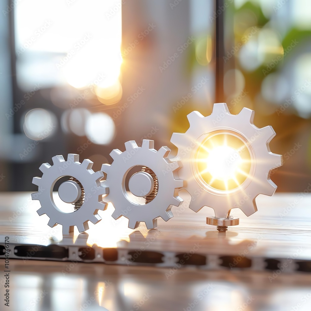 gears turning together, each labeled with a team role, symbolizing ...